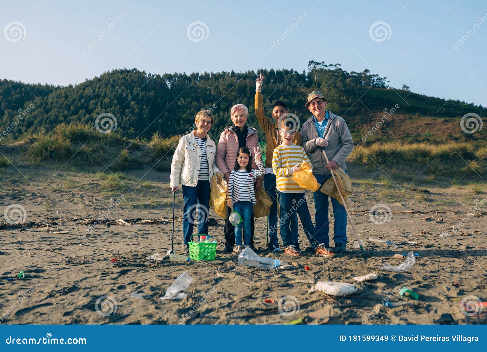 Volunteers Ready To Clean the Beach Stock Image - Image of dirty ...