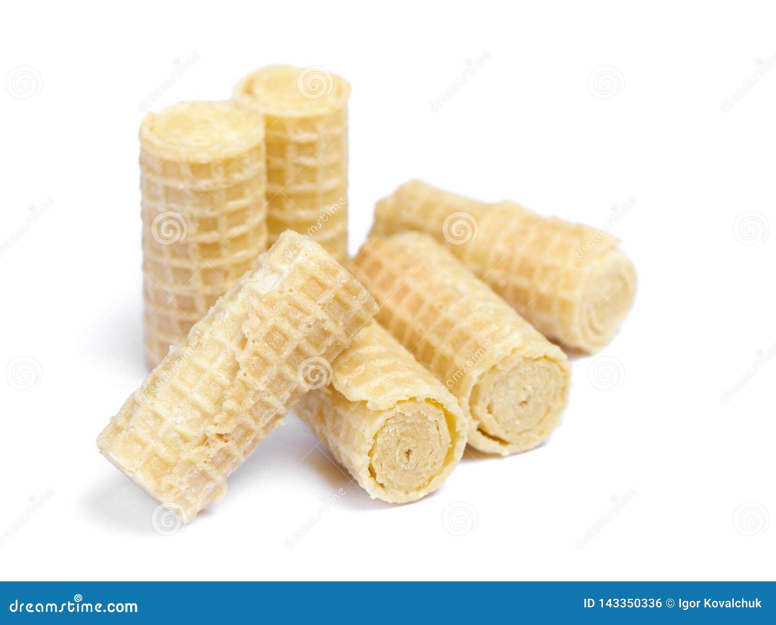 Group of wafer rolls stock photo. Image of group, food - 143350336
