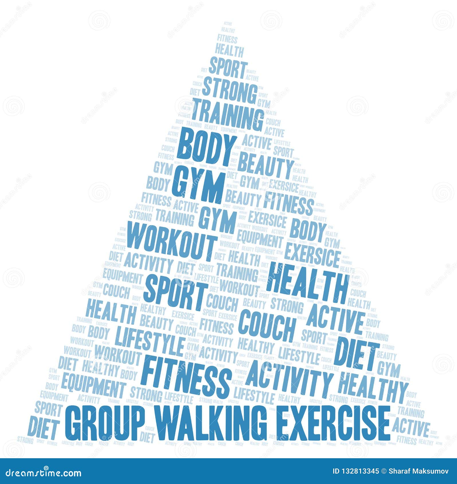 Group Walking Exercise Word Cloud Stock Illustration - Illustration of ...