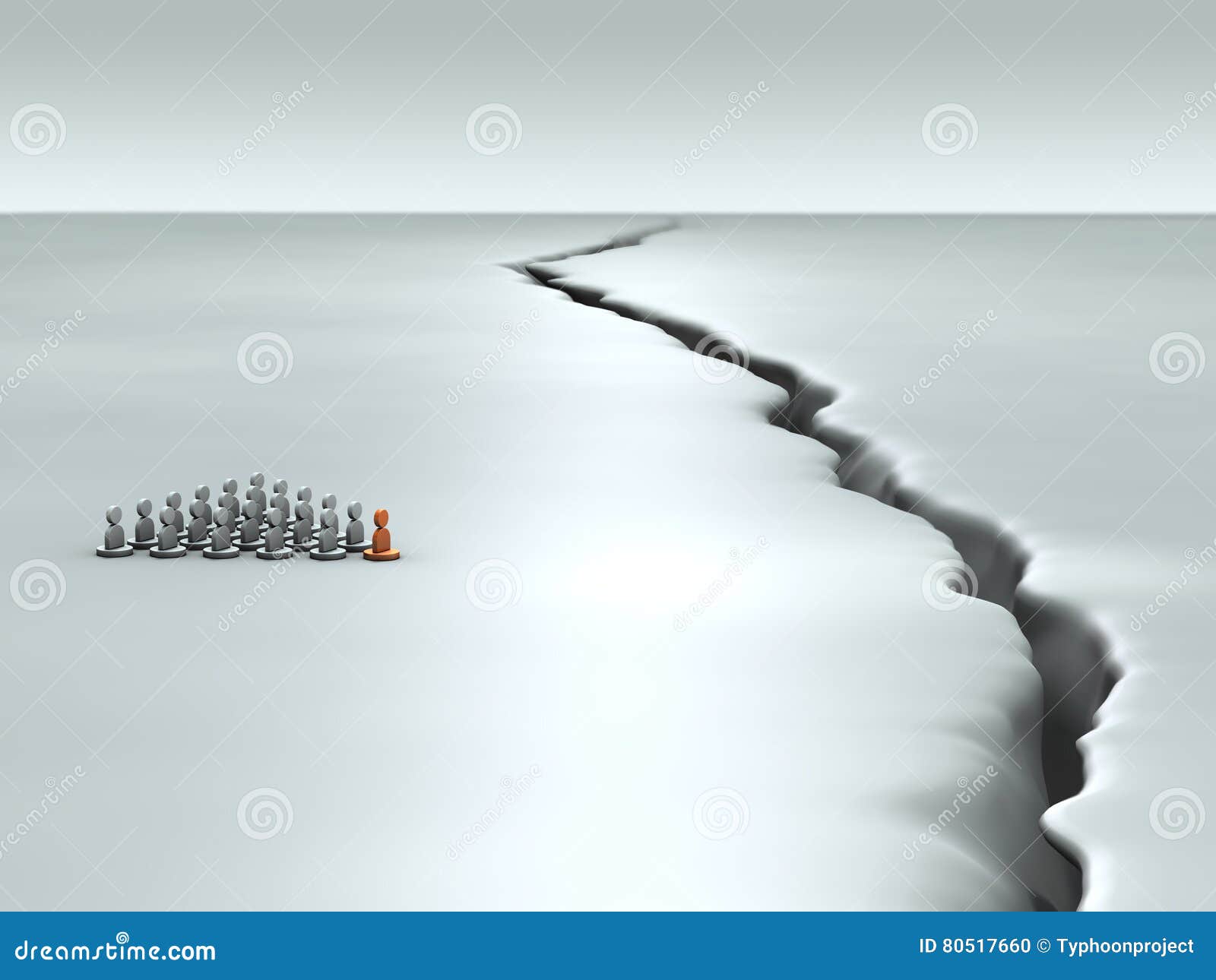Group Wandering about Lonely Wilderness. Stock Illustration ...
