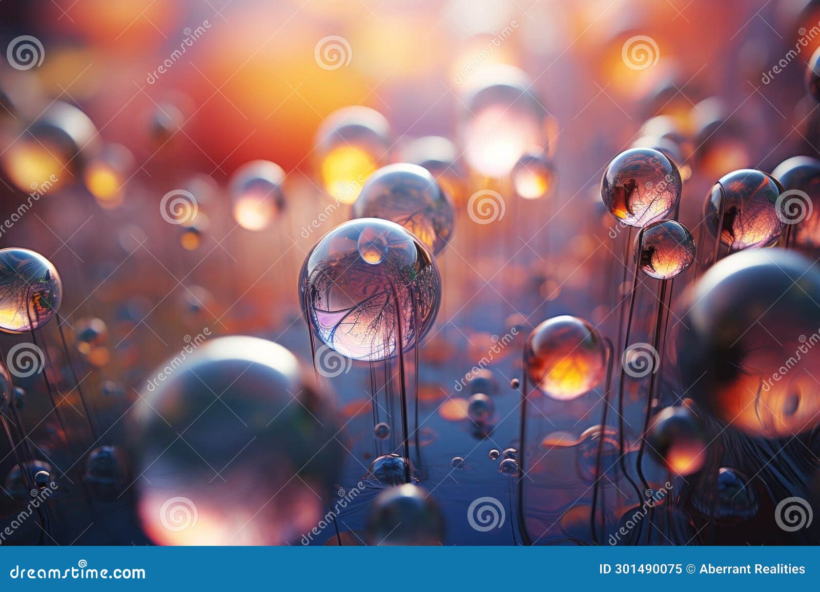 A Group of Water Droplets Floating in the Air Stock Illustration ...