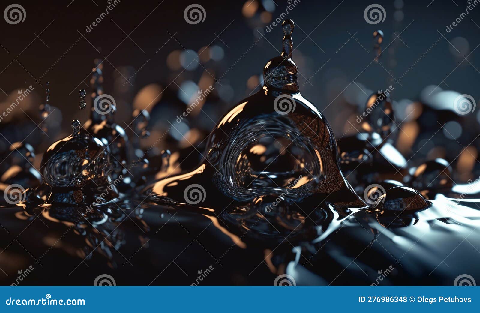 A Group of Water Droplets Floating on Top of Each Other Stock ...