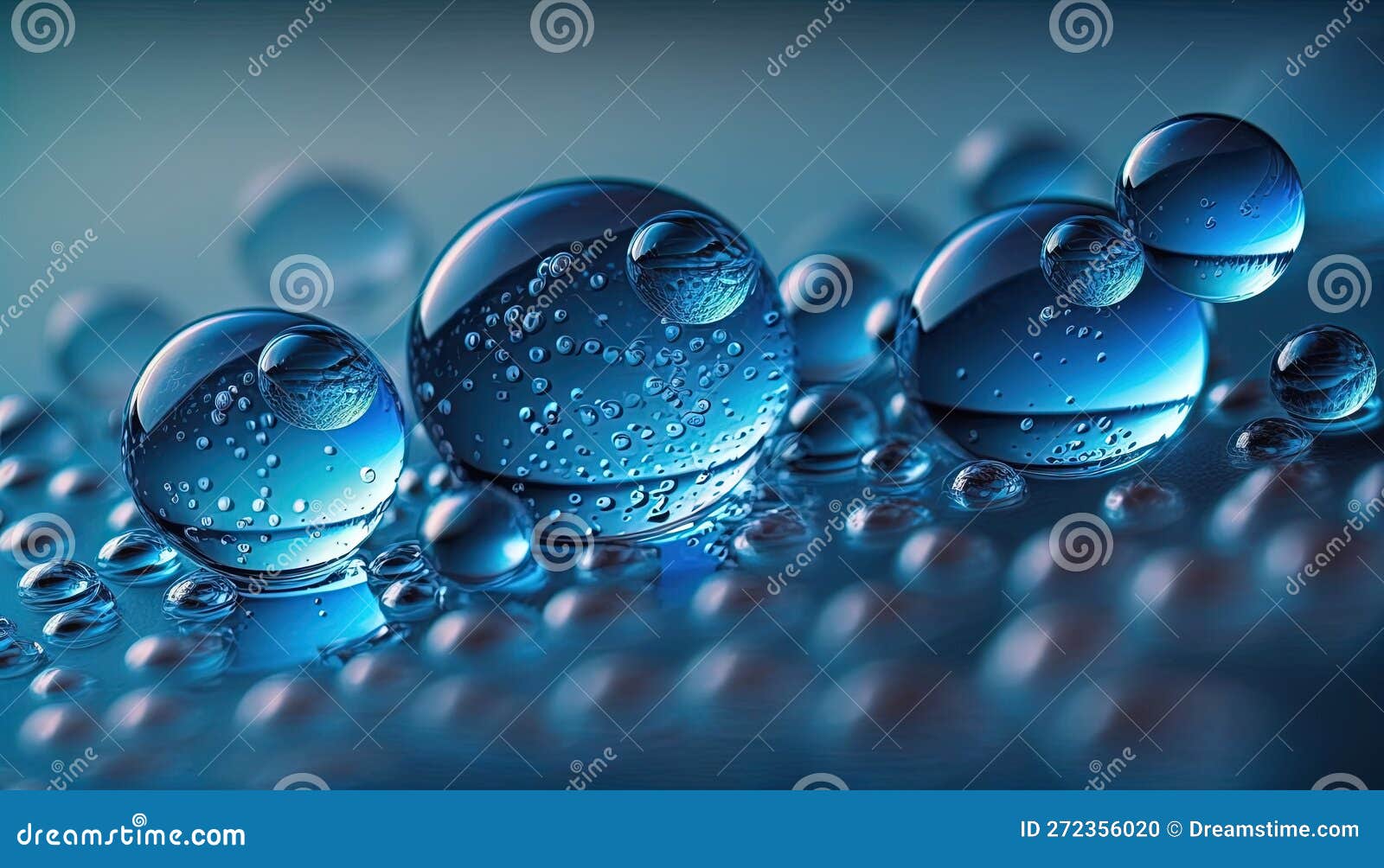 A Group of Water Droplets Sitting on Top of a Table Stock Illustration ...