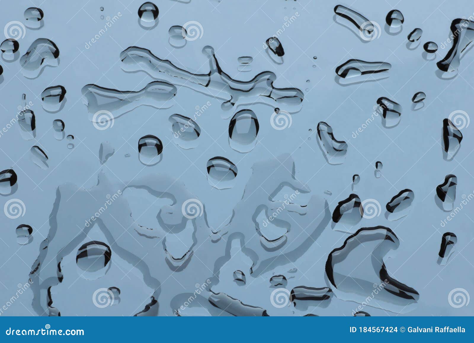 Group of Water Drops on a Glass Surface Stock Photo - Image of pattern ...