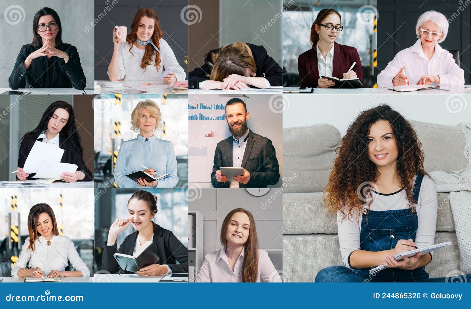 Group Web Chat Video Conference Team on Screen Stock Photo - Image of ...