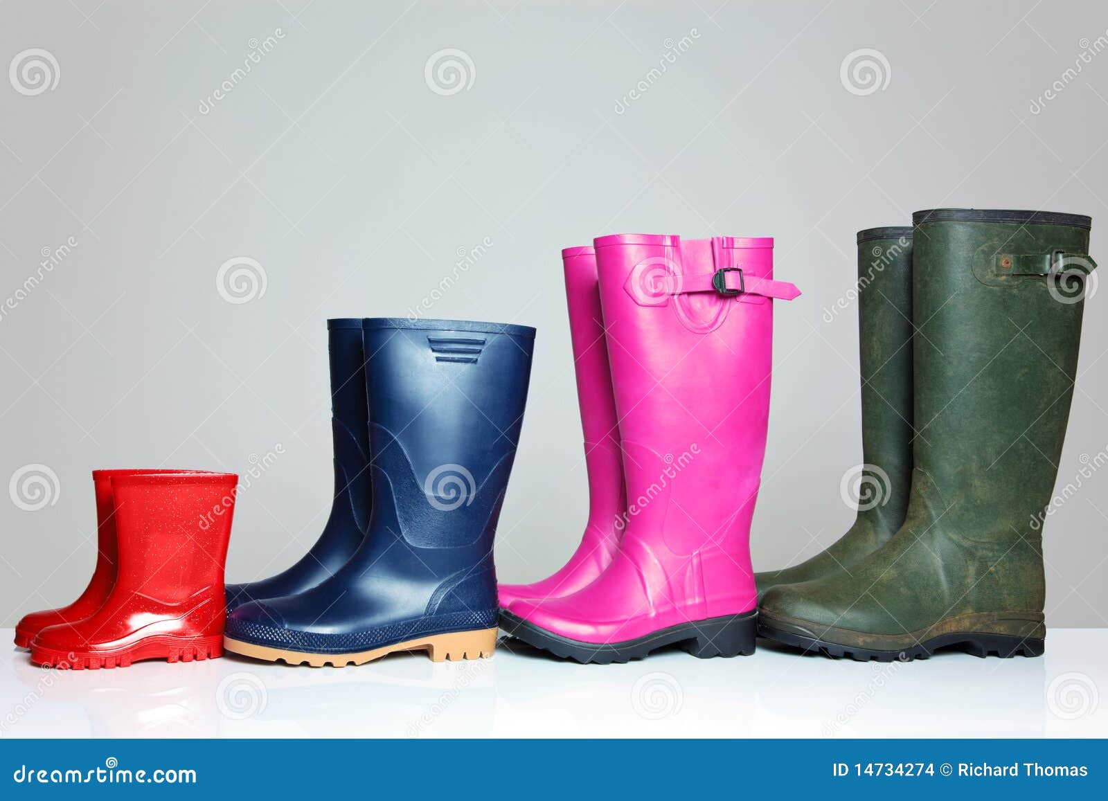 Group of wellie boots stock photo. Image of family, rubber - 14734274