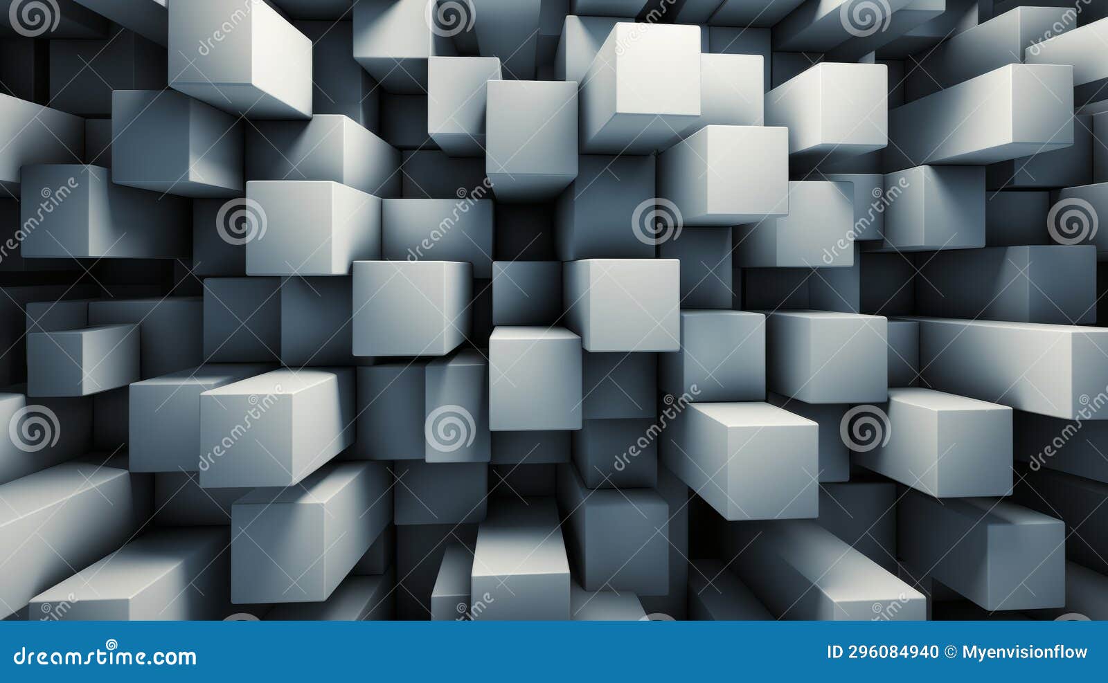 A Group of White Cubes Pattern Stock Illustration - Illustration of ...
