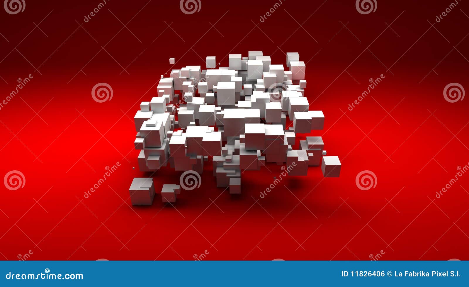 Cubic Particles Forming Line On Black Background. Animation. Cubes Of ...