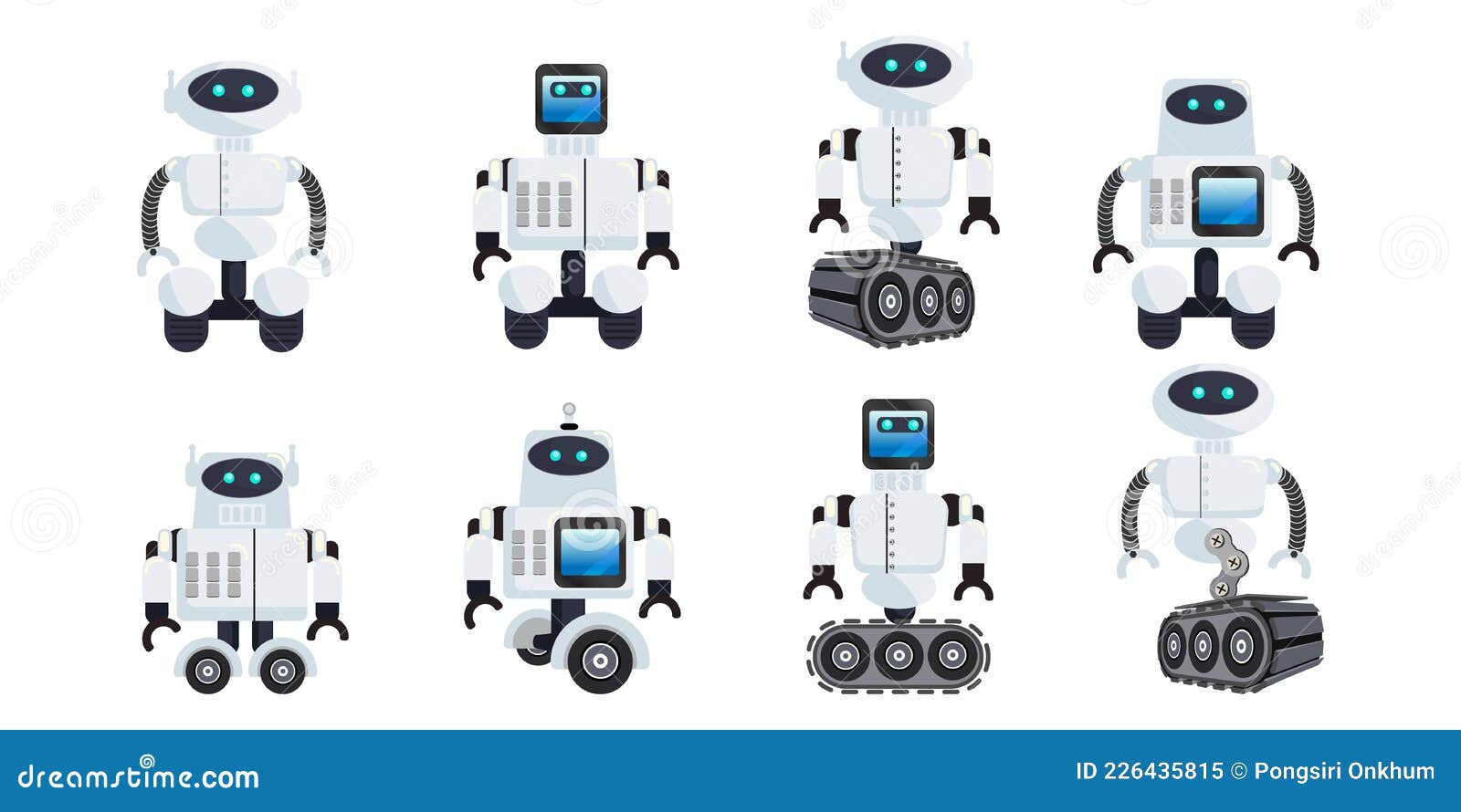 Modern Robots Running In Cog Wheel Process Artificial Intelligence ...
