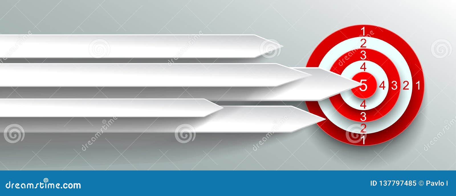 Group White Paper Arrows are Directed To the Goal - Vector Stock ...