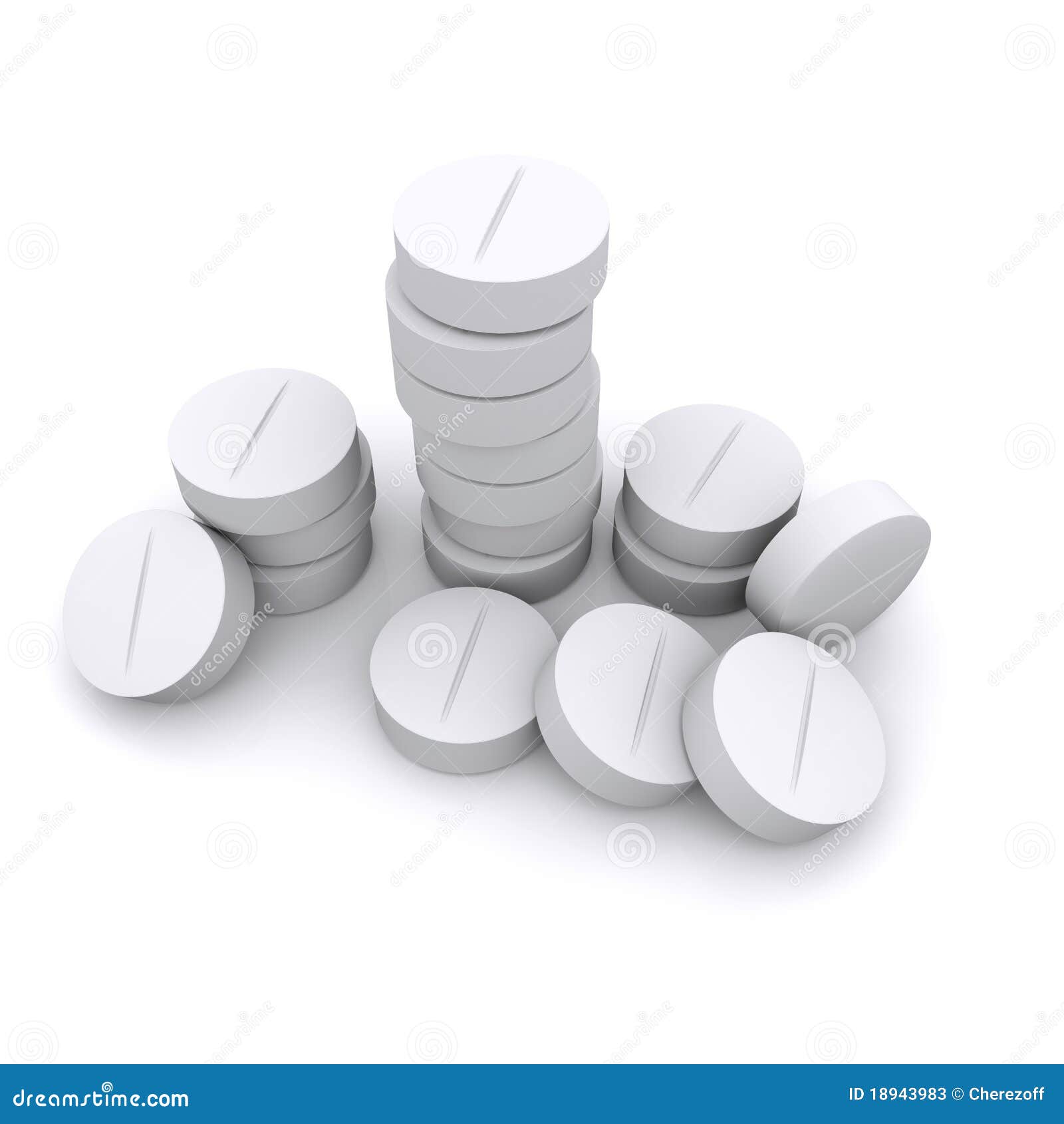 A group of white tablets stock illustration. Illustration of diet ...