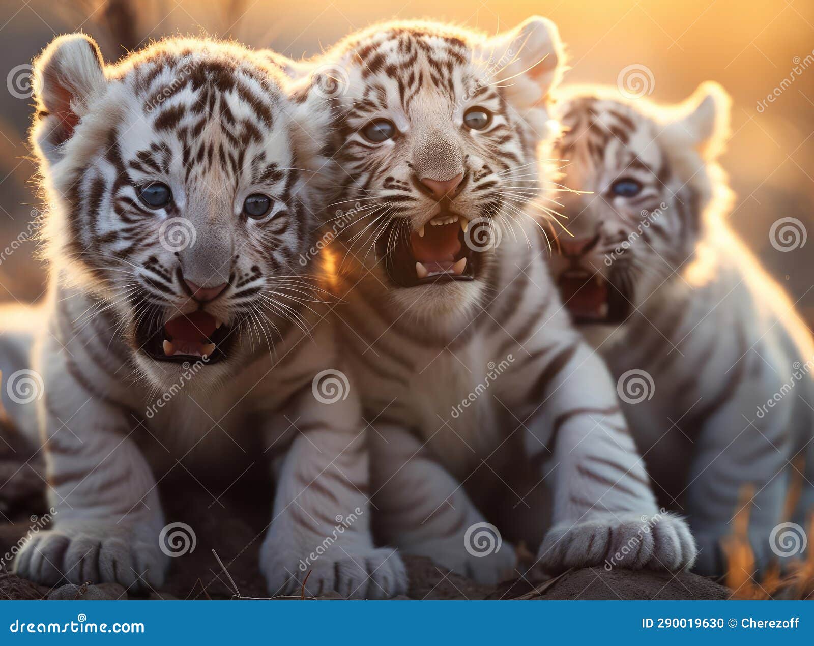 A Group of White Tiger Kittens Stock Photo - Image of little, culture ...