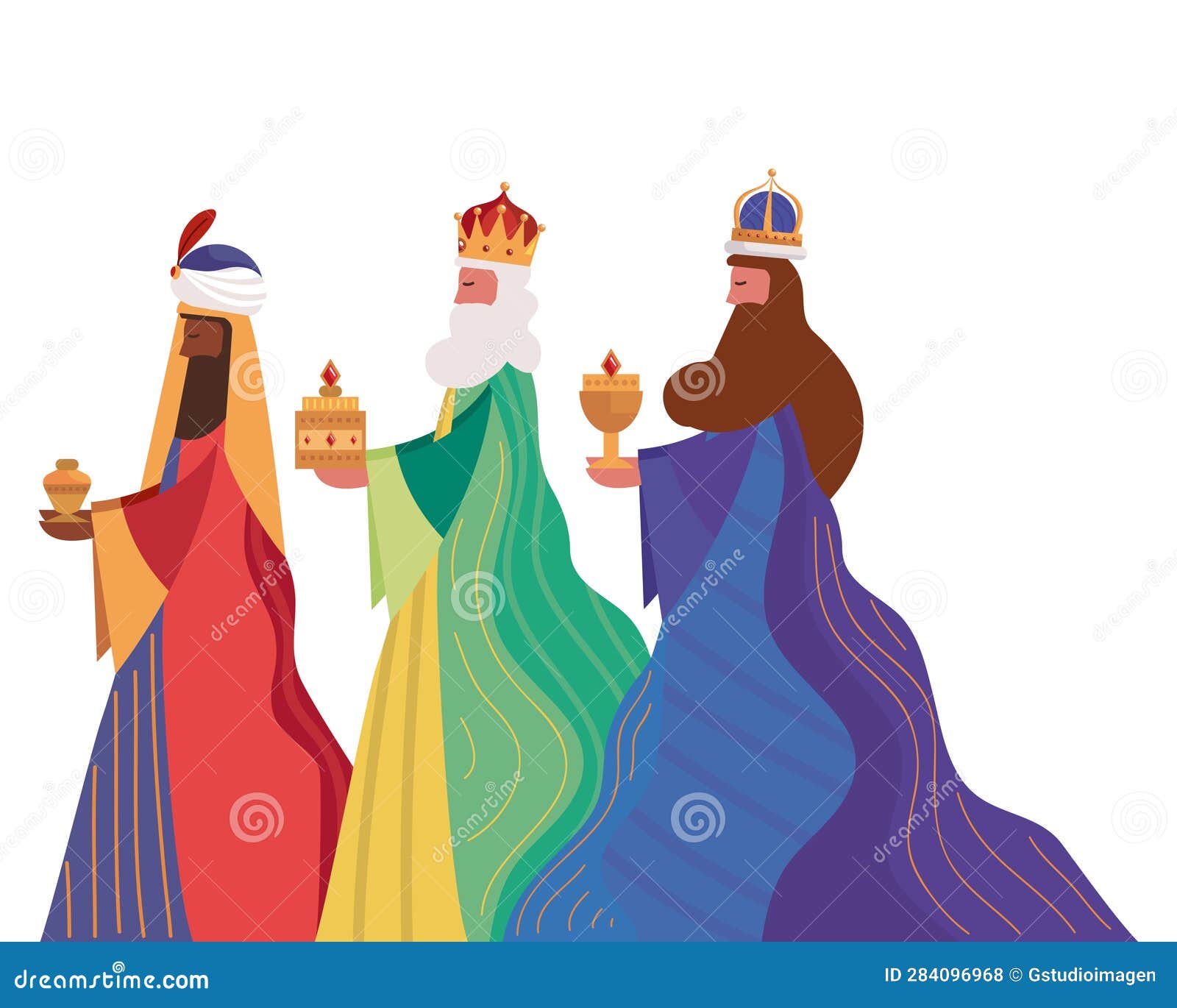 Group of wize men stock vector. Illustration of isolated - 284096968