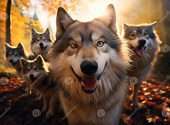 A group of wolves stock image. Image of europe, friends - 289745065