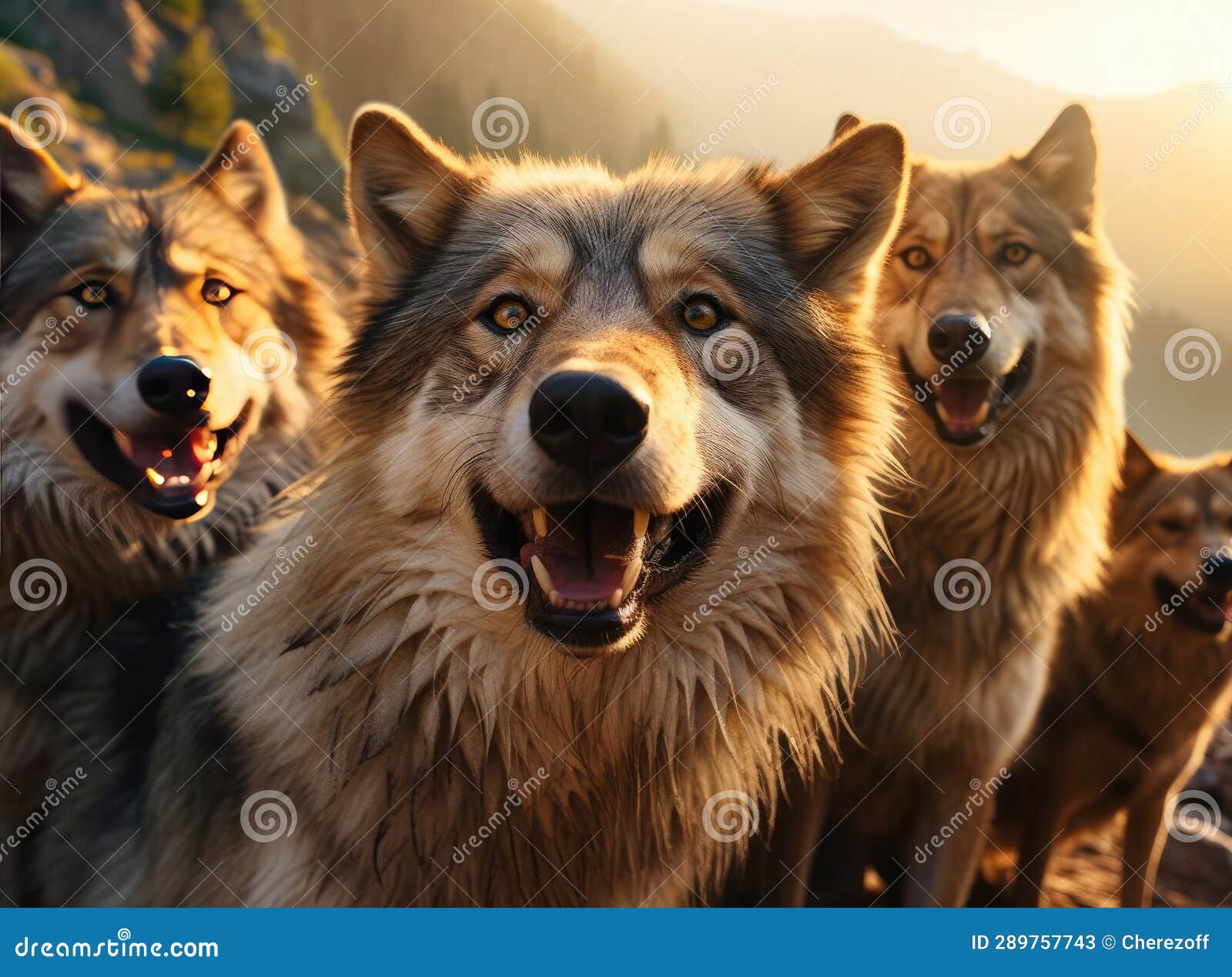 A group of wolves stock image. Image of canis, park - 289757743
