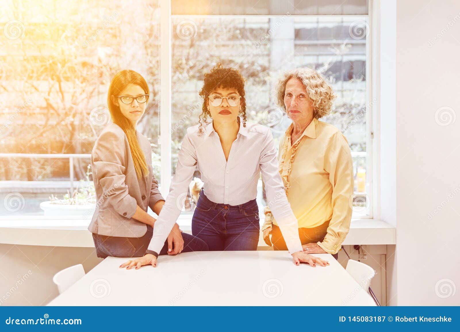 Group of Women As a Team in the Business Office Stock Image - Image of ...