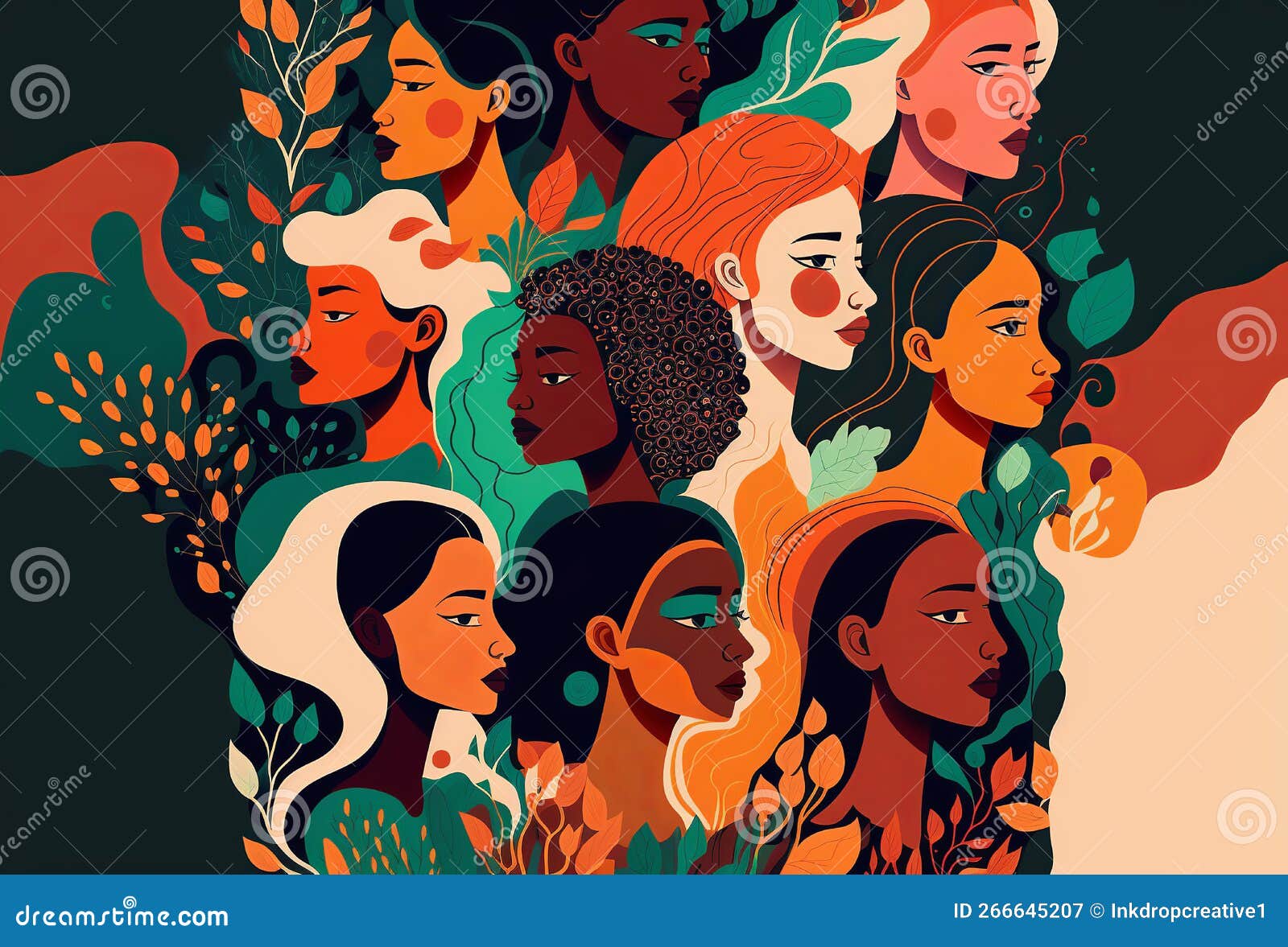 A Group of Women from Different Ethic Backgrounds Standing Together ...