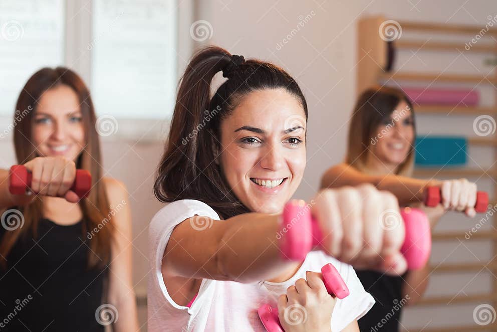 Group Women Exercise with Instructor Stock Image - Image of instructor ...