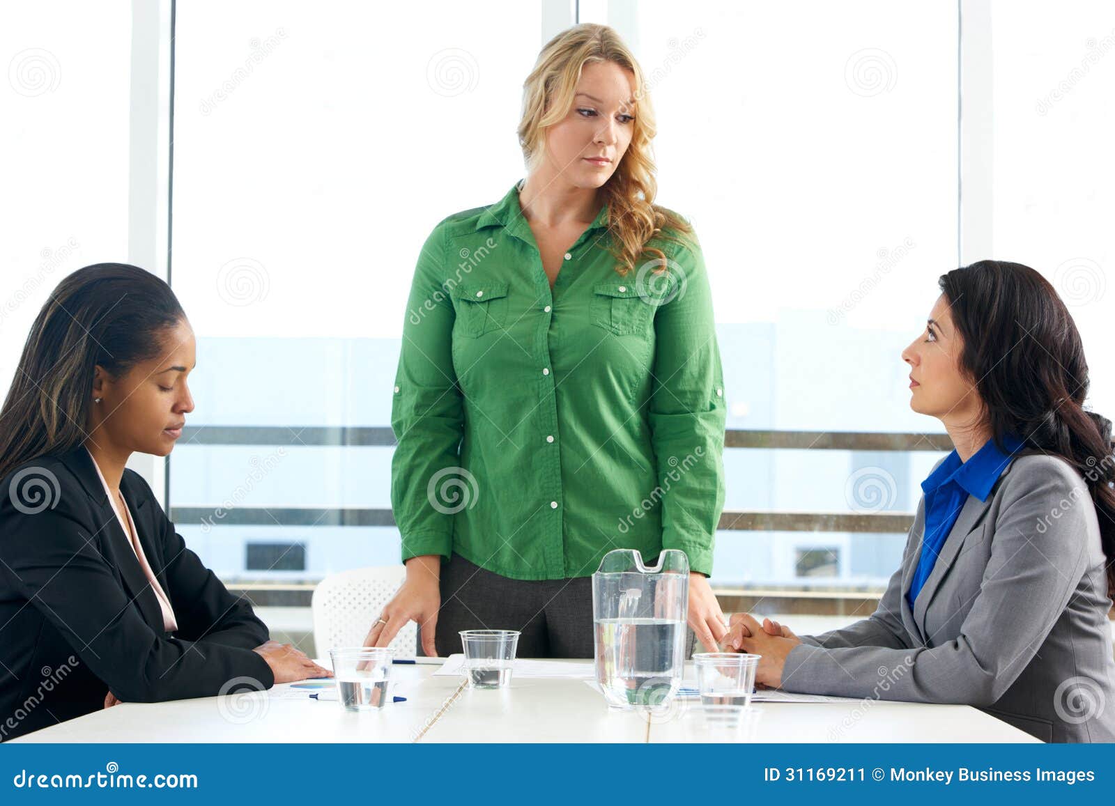 Group of Women Meeting in Office Stock Image - Image of horizontal ...