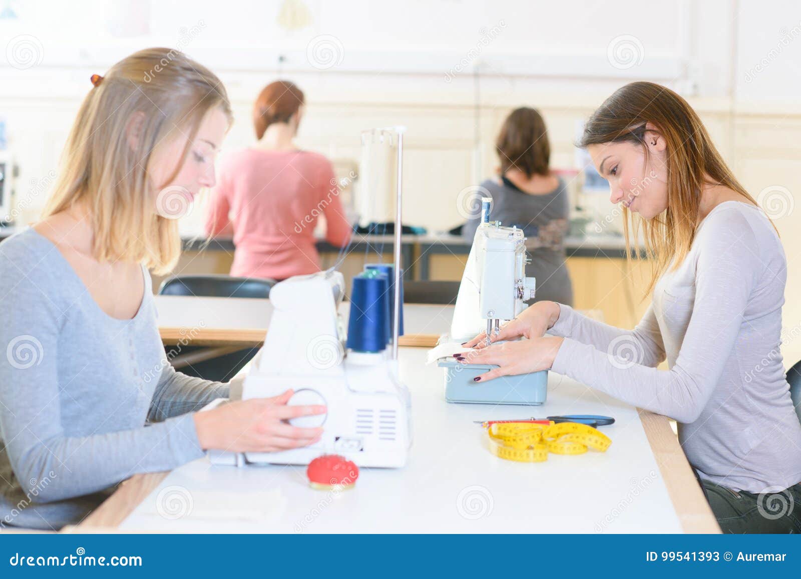 Group Women in Sewing Workshop Stock Image - Image of adult, attractive ...