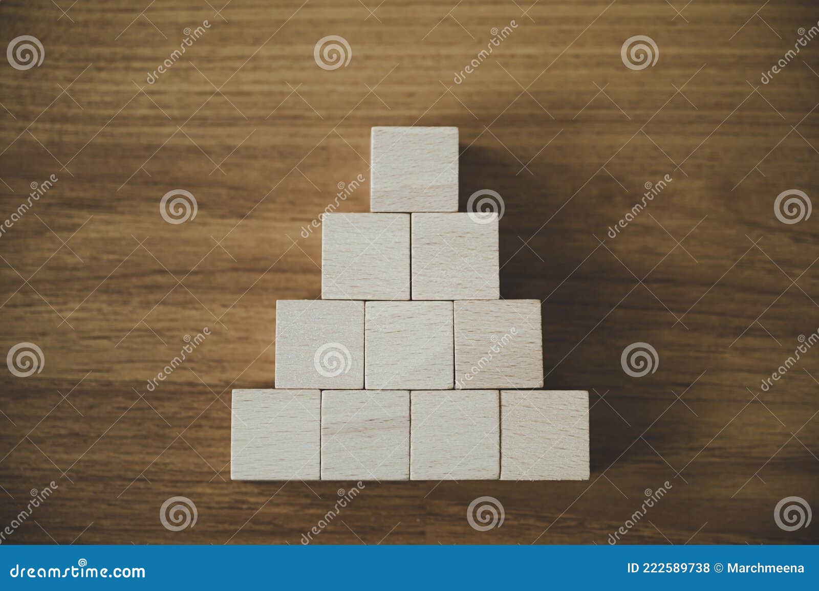 Group of Wood Block Stacking As Step Staircase Pyramid Stock Photo ...