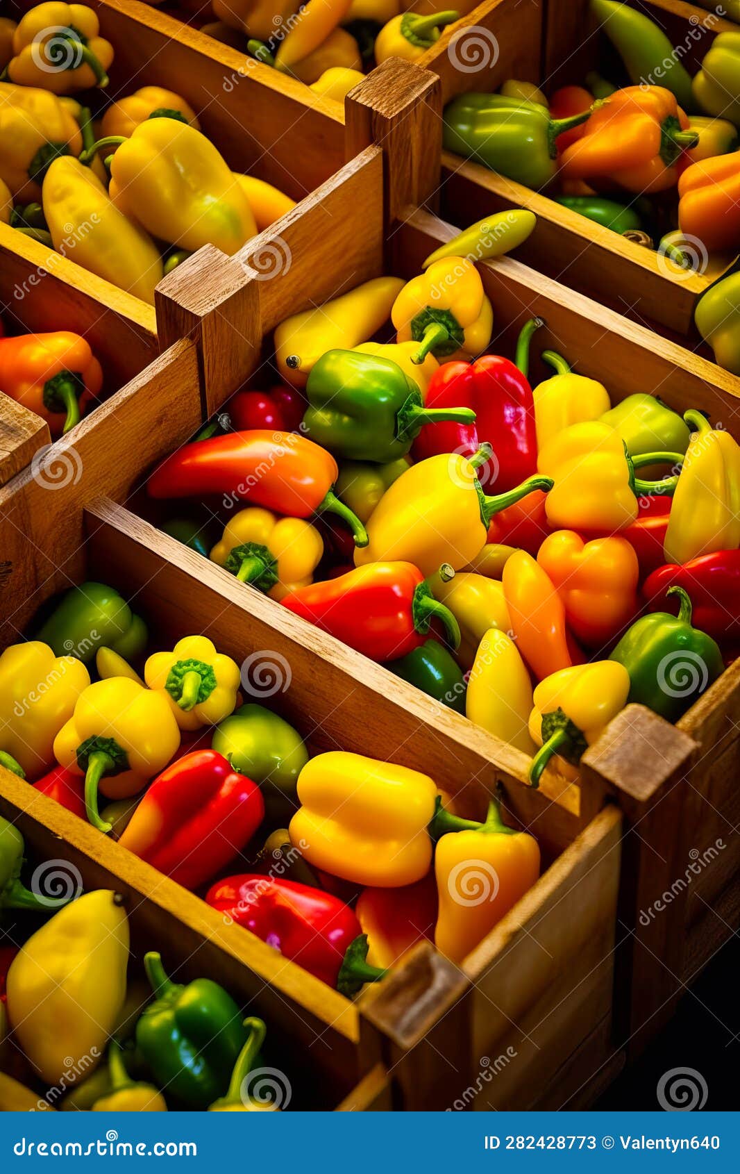 Group of Wooden Boxes Filled with Lots of Different Types of Bell ...