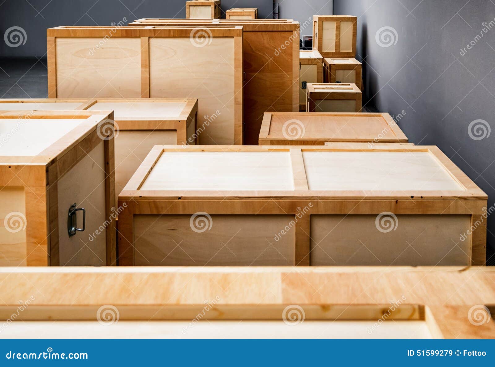 Group of wooden boxes stock image. Image of large, delivery - 51599279