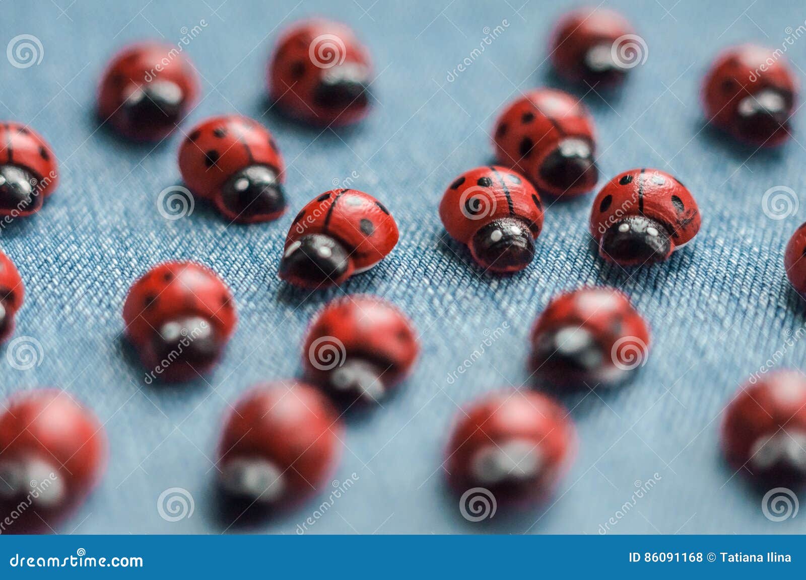 A Group of Wooden Ladybugs. Stock Photo - Image of ladybird, closeup ...