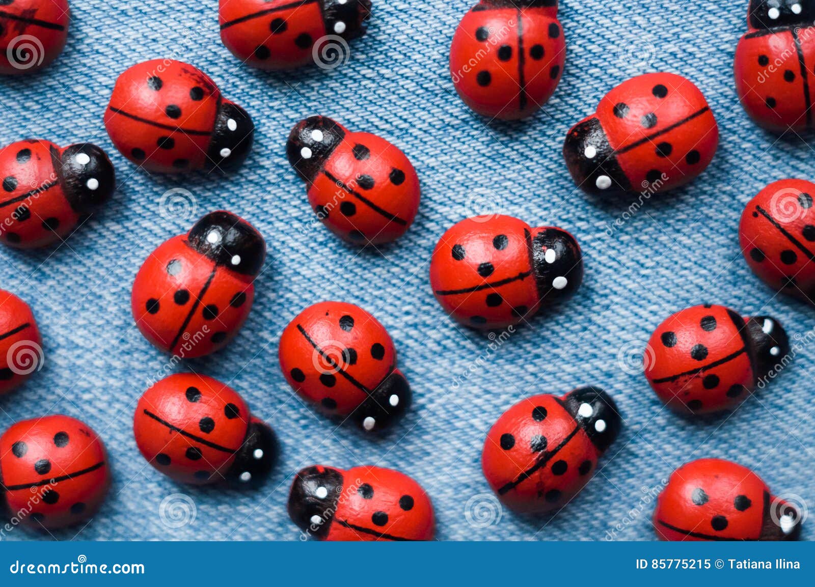 A group of wooden ladybugs stock image. Image of flying - 85775215