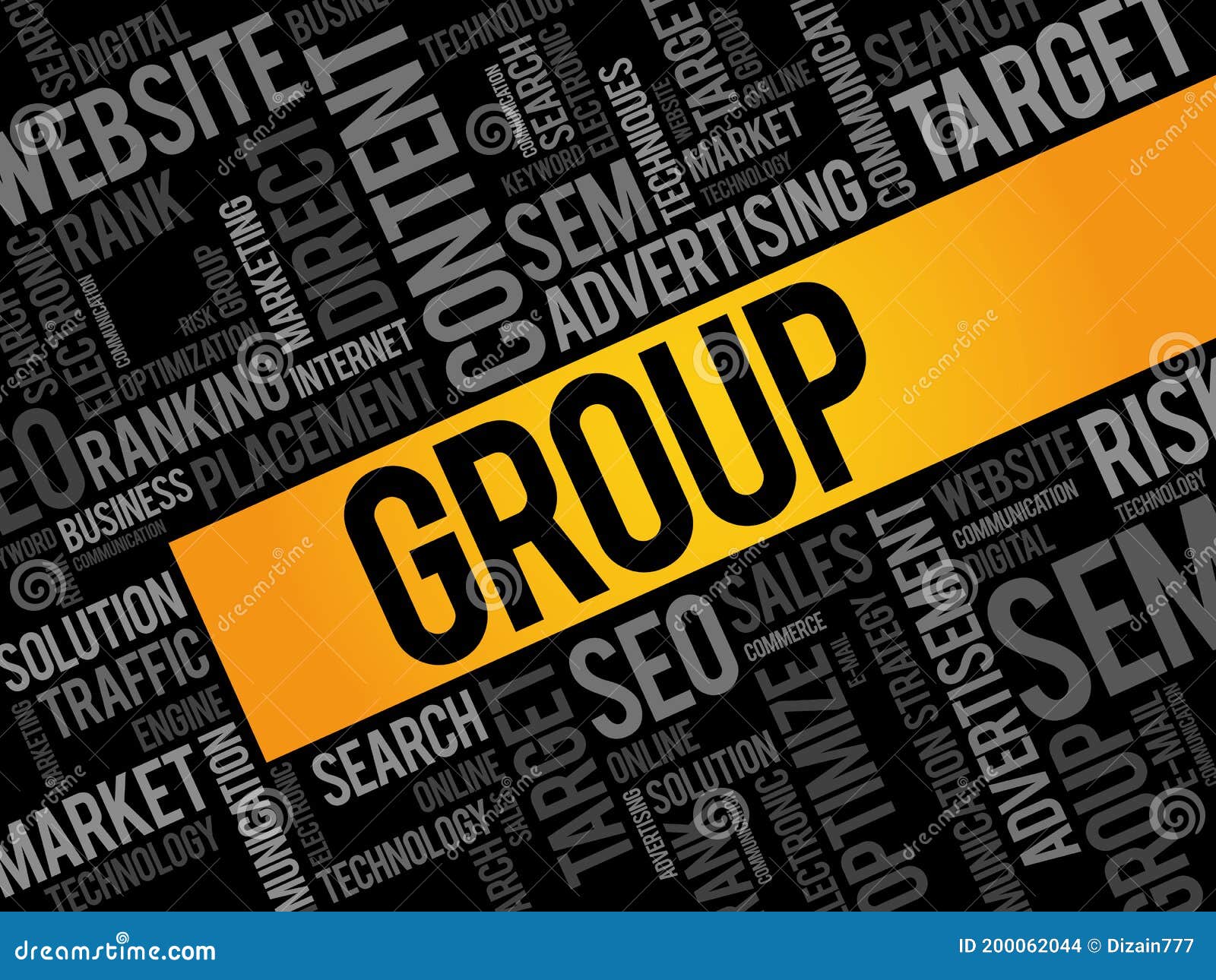 GROUP word cloud stock illustration. Illustration of concept - 200062044