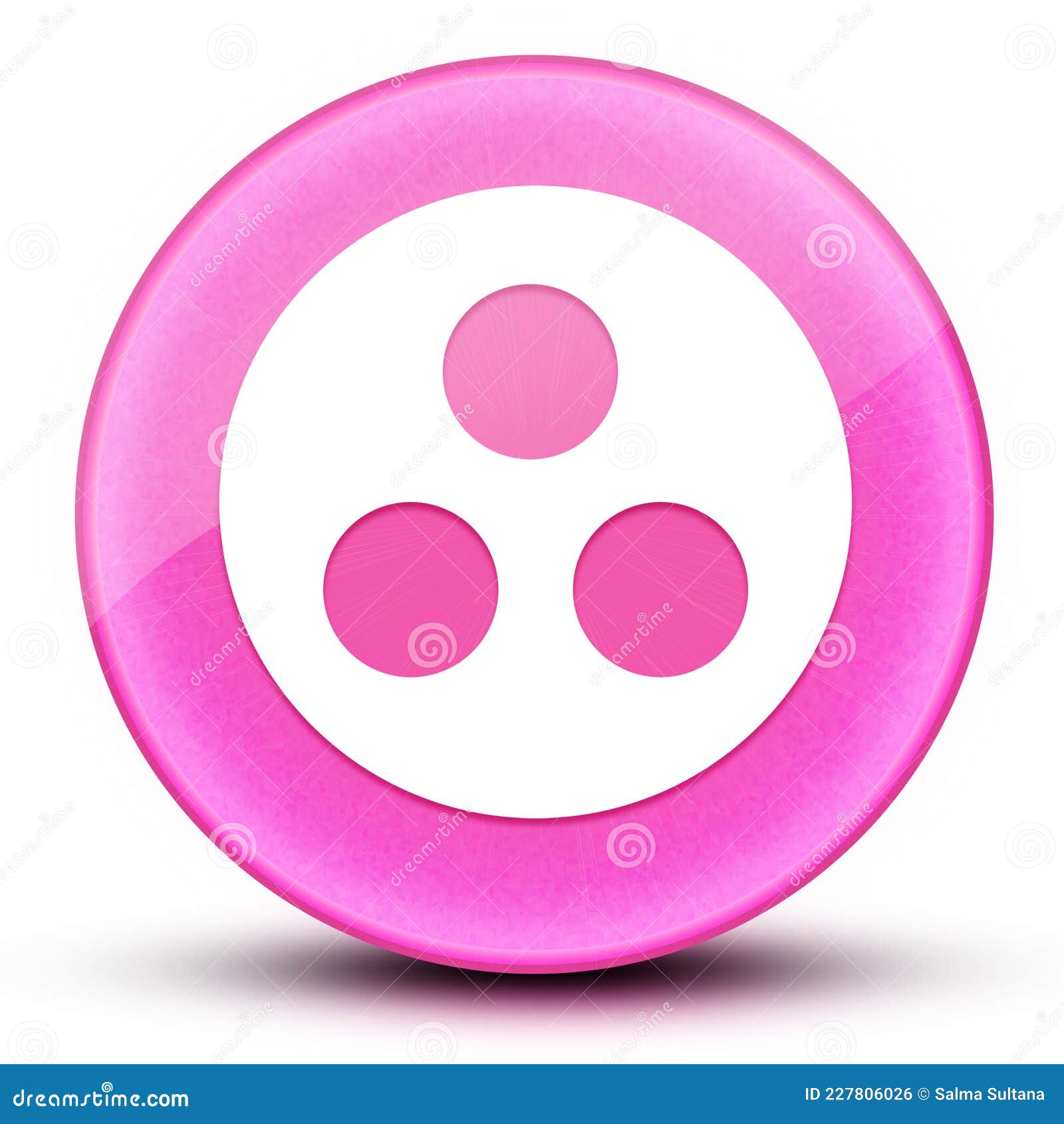 Group Work Eyeball Glossy Pink Round Button Abstract Stock Illustration ...