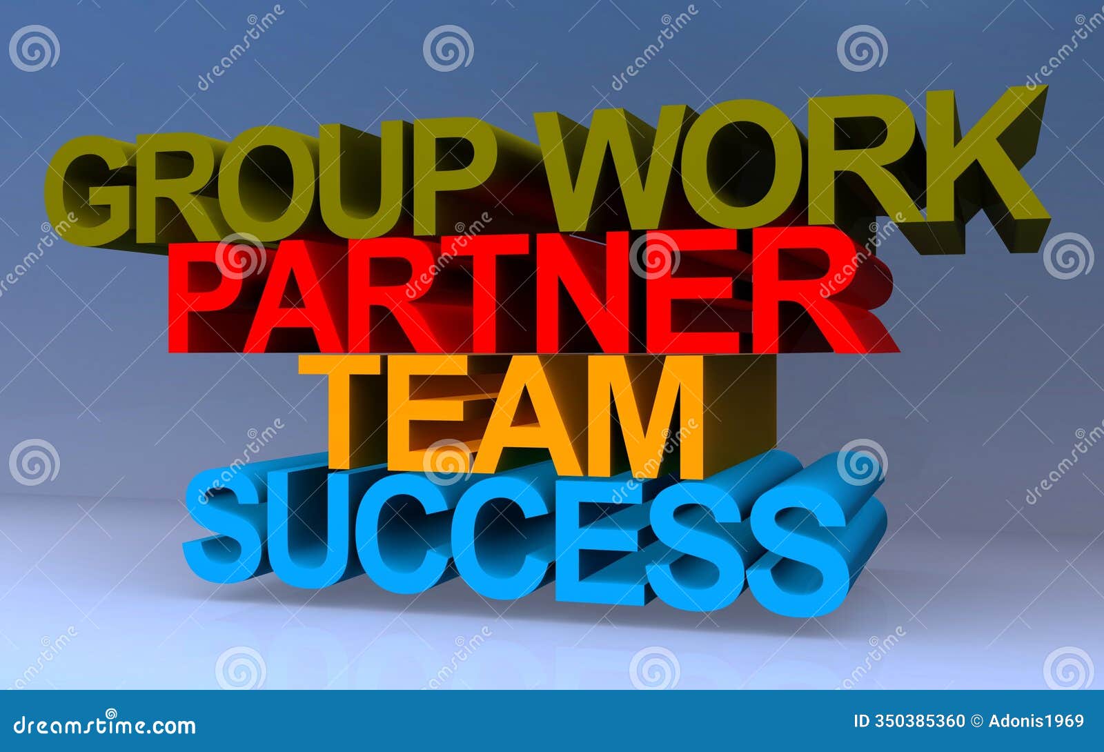 Group Work Partner Team Success on Blue Stock Photo - Image of trust ...
