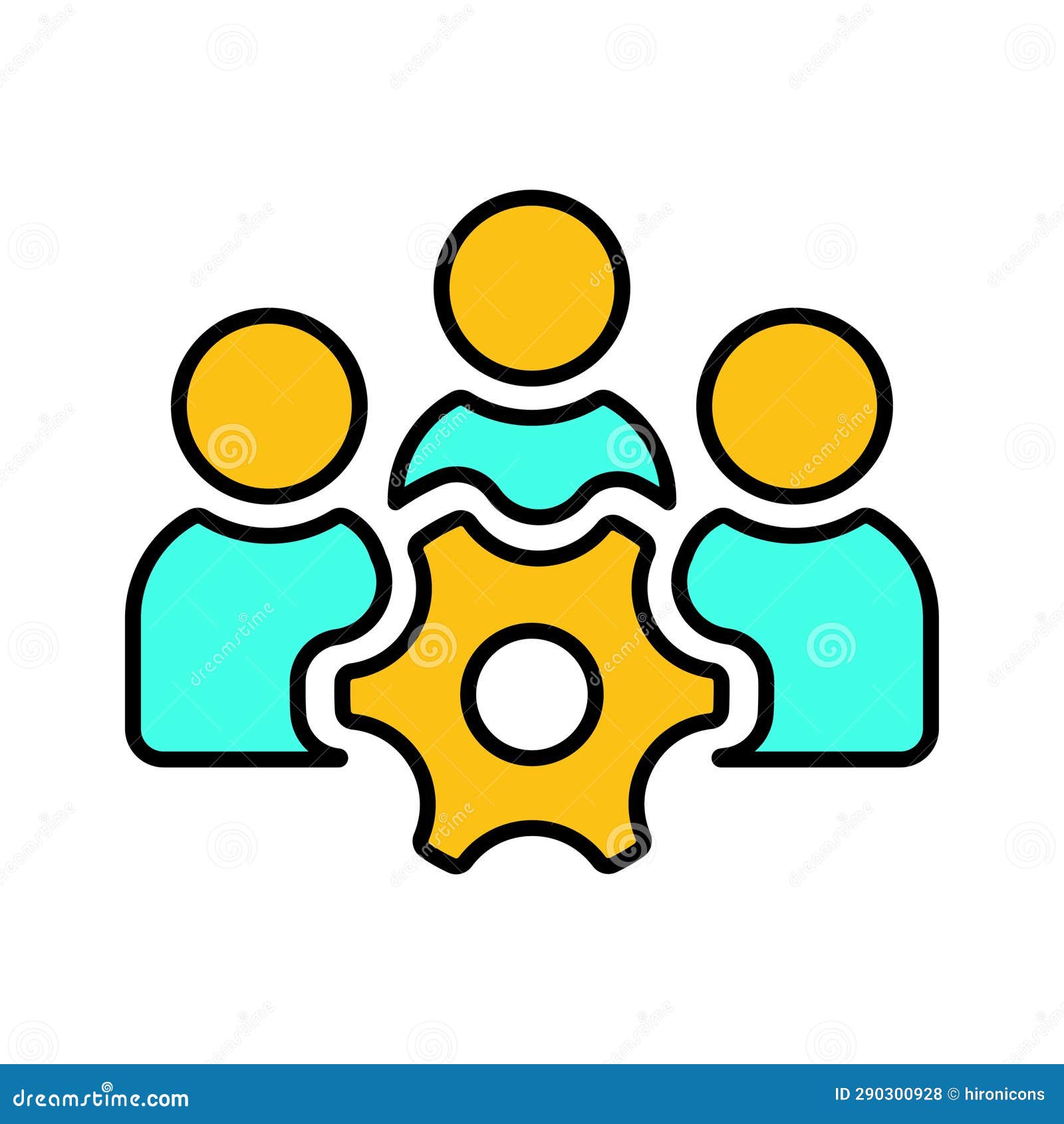 Group Work System icon stock illustration. Illustration of icon - 290300928