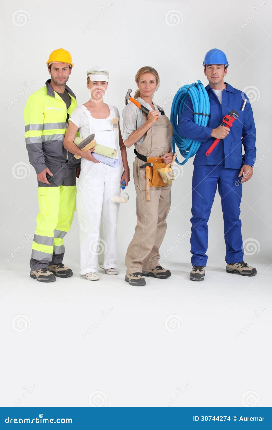 Group of workers stock photo. Image of helmets, 3034 - 30744274
