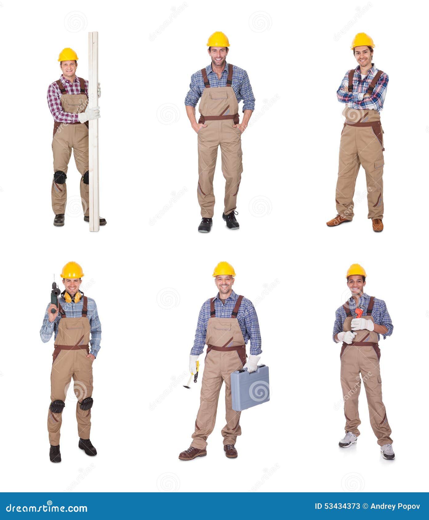 Group of Workers with Equipment Stock Image - Image of glove ...