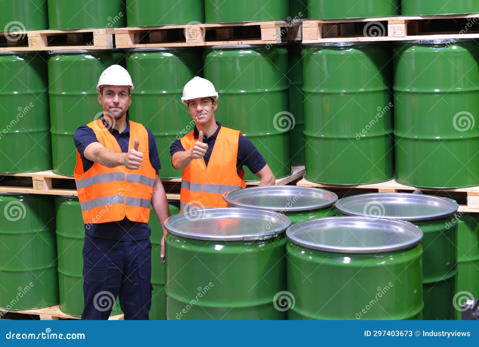 Group of Workers in the Logistics Industry Work in a Warehouse with ...