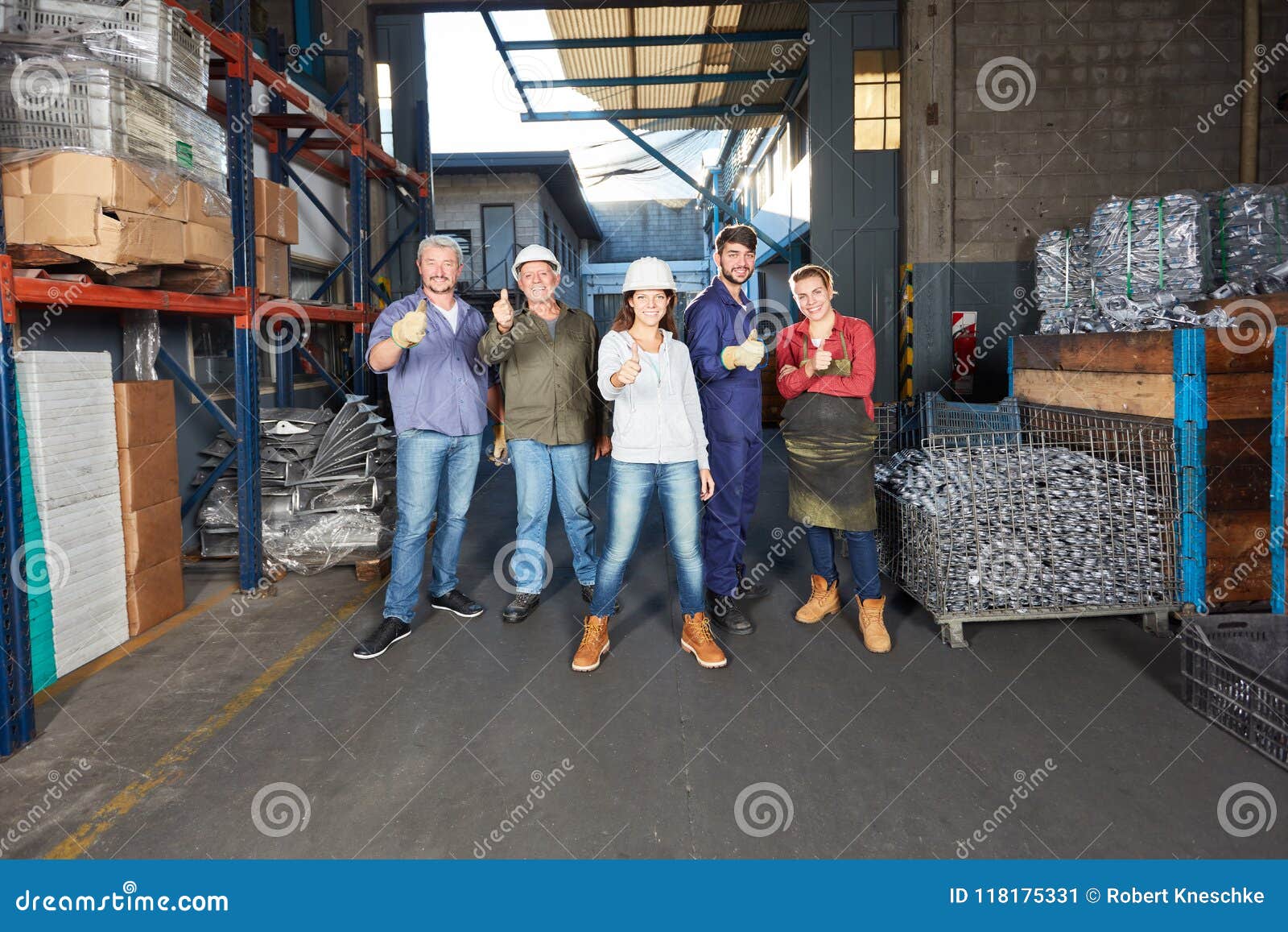 Group of Workers in Metallurgy Factory Stock Image - Image of blue ...