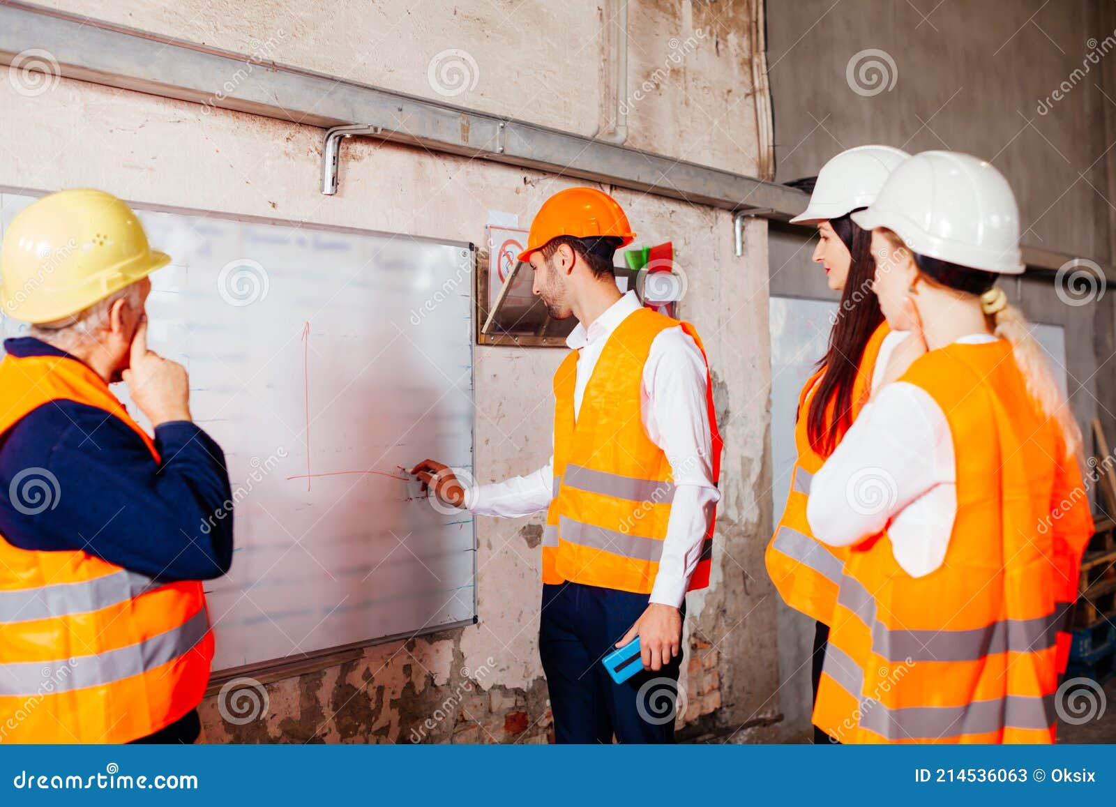 The Engineers Enjoy the Work at the Enterprise Stock Image - Image of ...