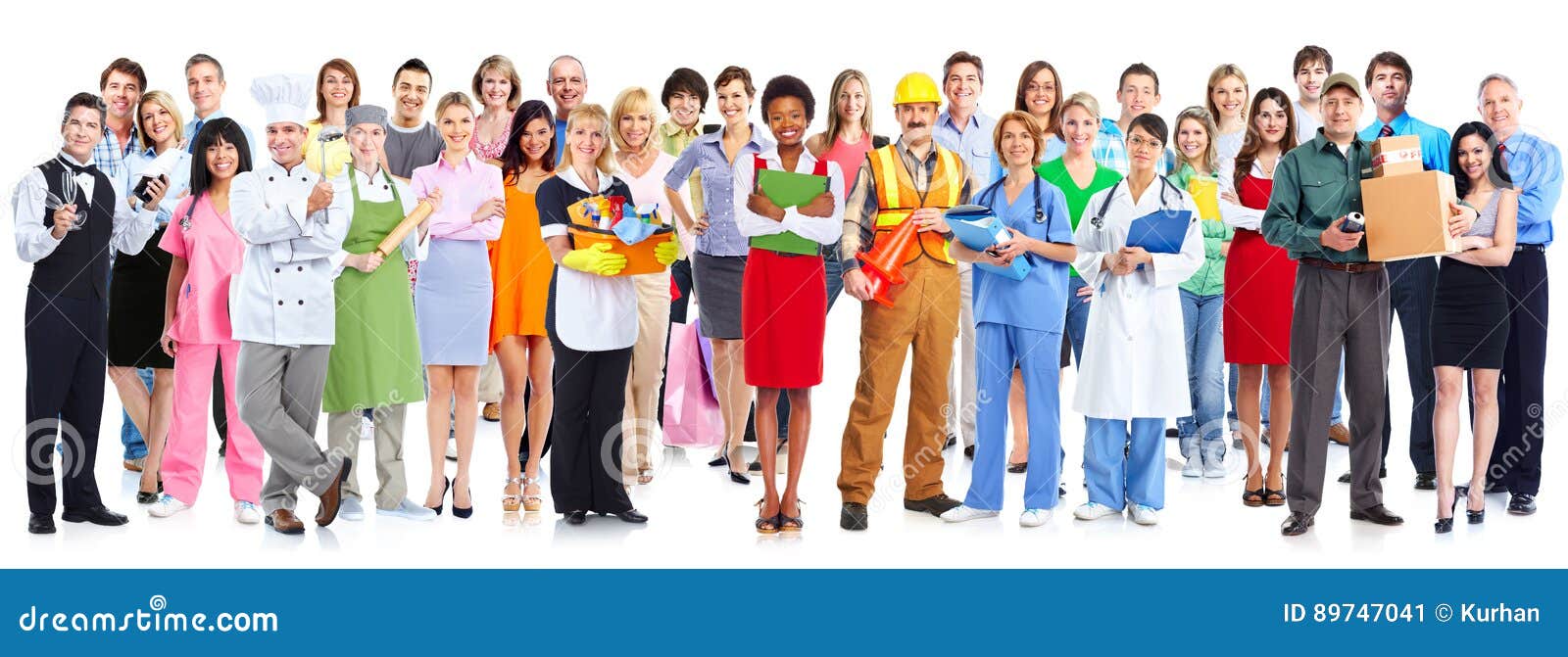 Group of workers people. stock image. Image of isolated - 89747041