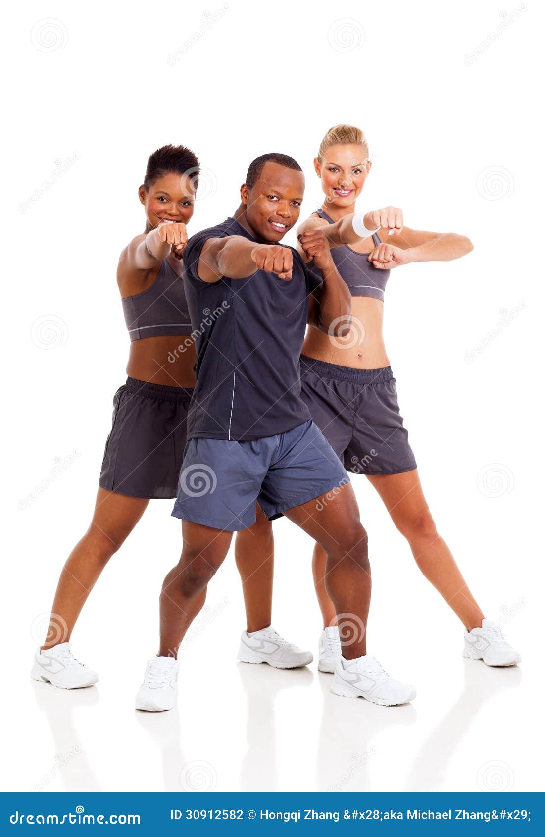 Group working out stock photo. Image of exercise, african - 30912582