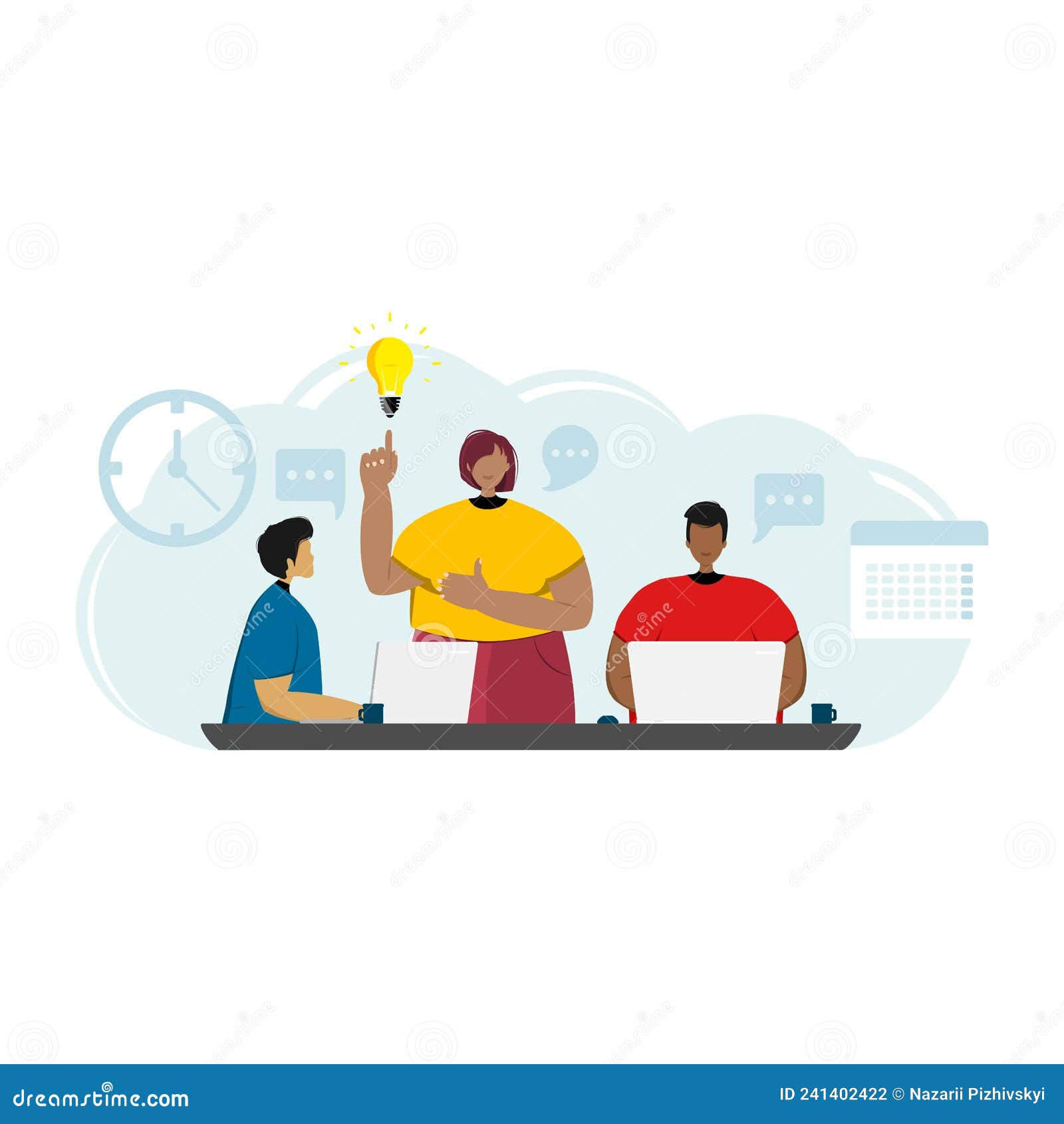 Group of working people stock vector. Illustration of cartoon - 241402422