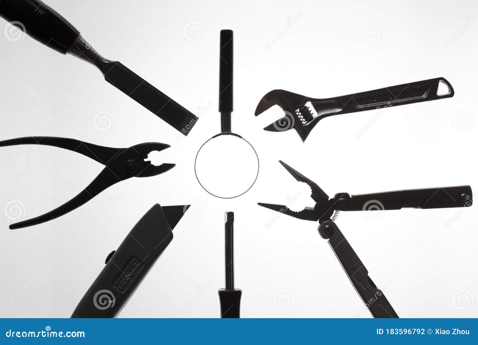 Working tools sketch stock photo. Image of poster, working - 183596792