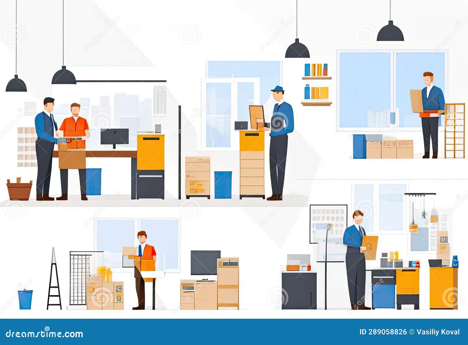 Group of Workmen. Generative Ai Stock Illustration - Illustration of ...