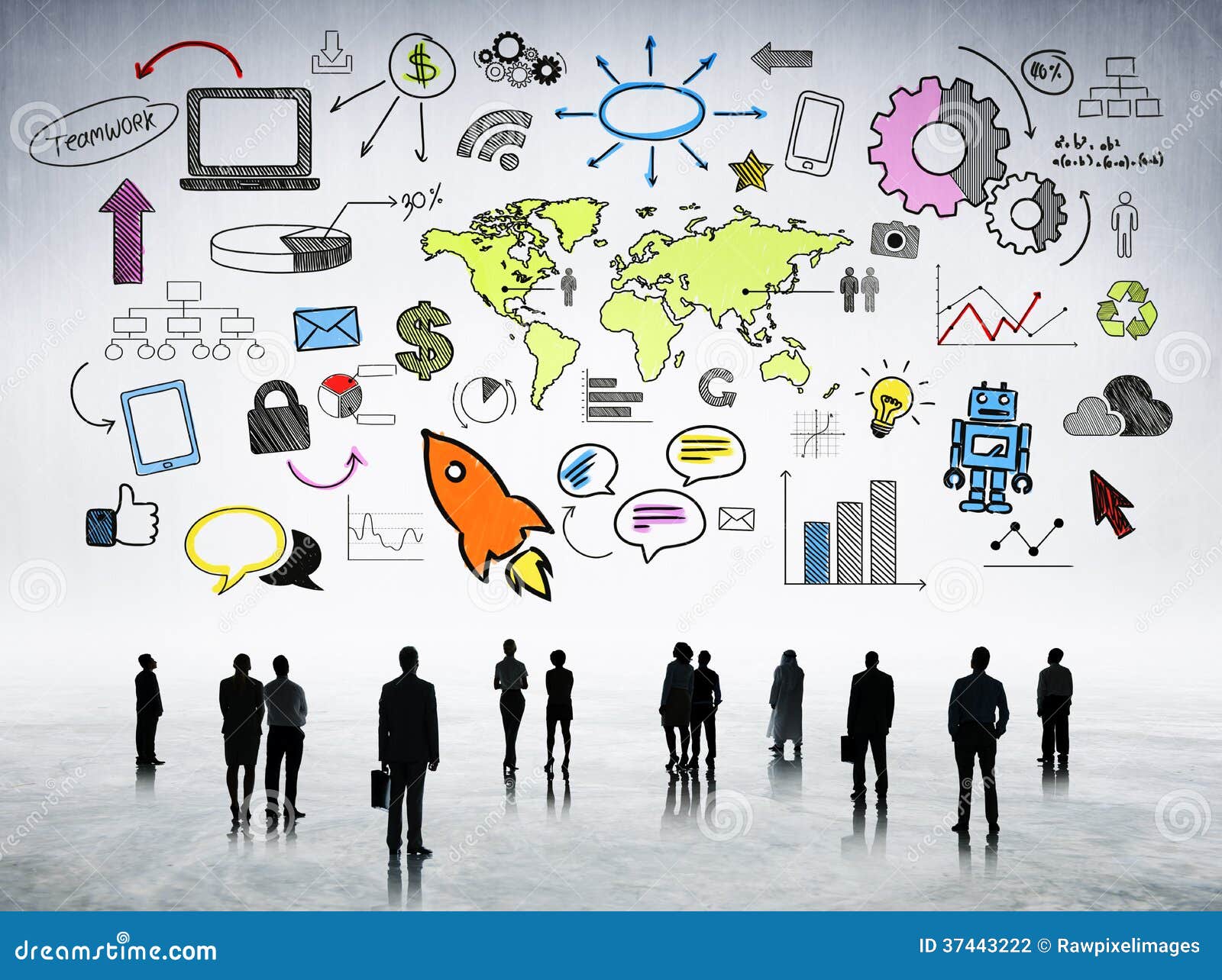 Group of World Business People with Communication Concepts Stock ...