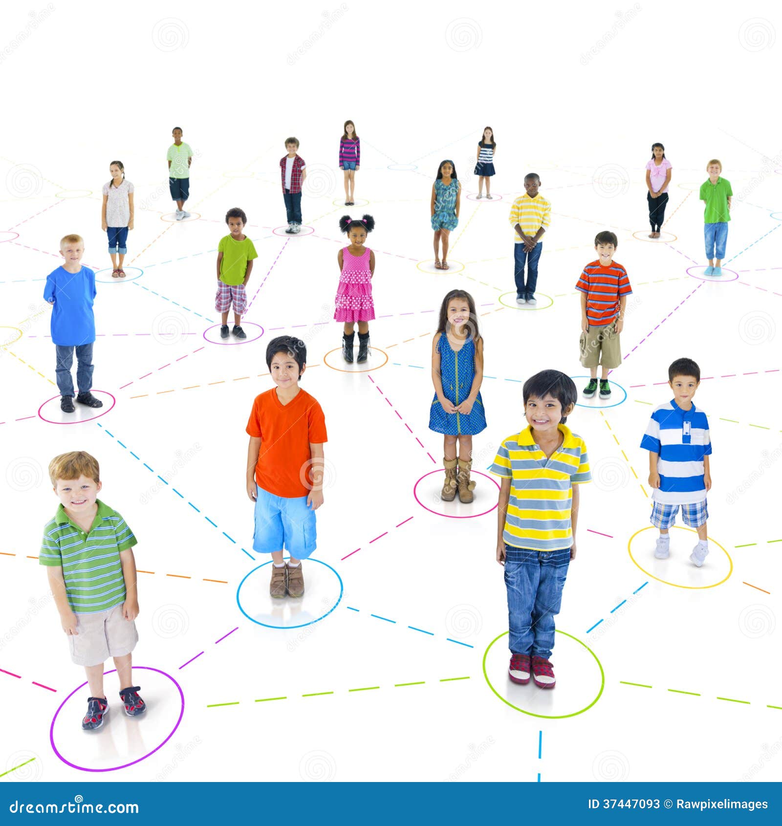 Group of World Children Connected Together Stock Image - Image of ...