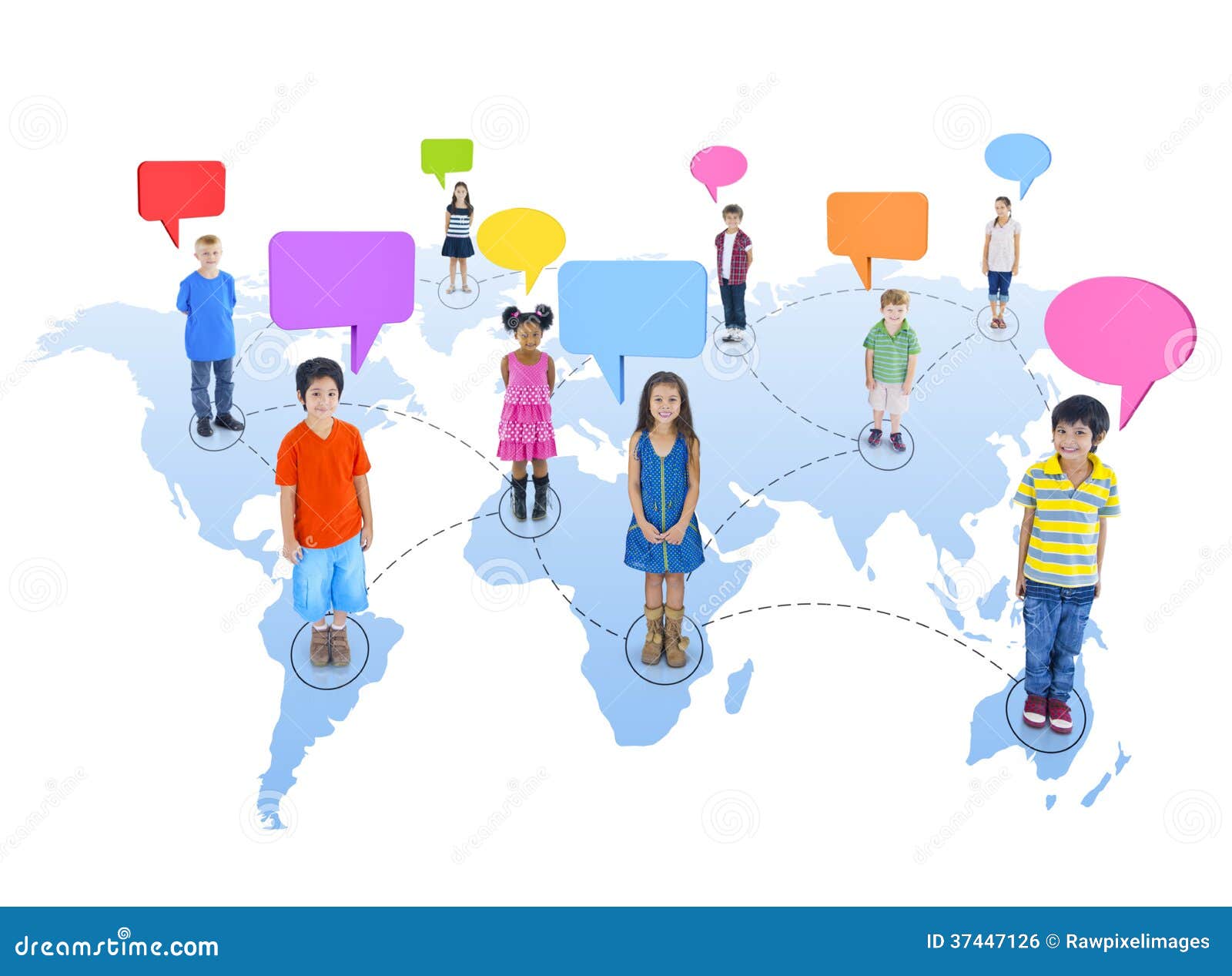 Group of World Children Connected Together Stock Photo - Image of girls ...