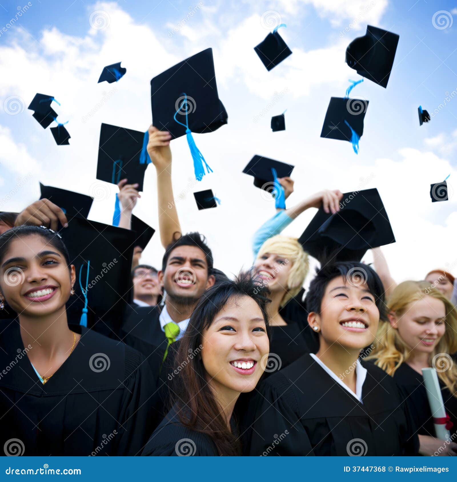 Group of World Graduated Students Stock Photo - Image of ethnic ...