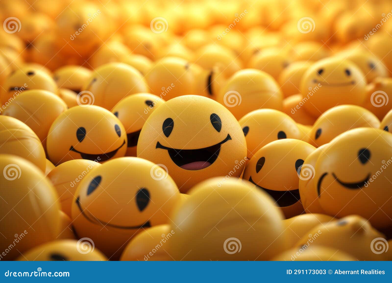 A Group of Yellow Smiley Faces in the Middle of a Crowd Stock ...