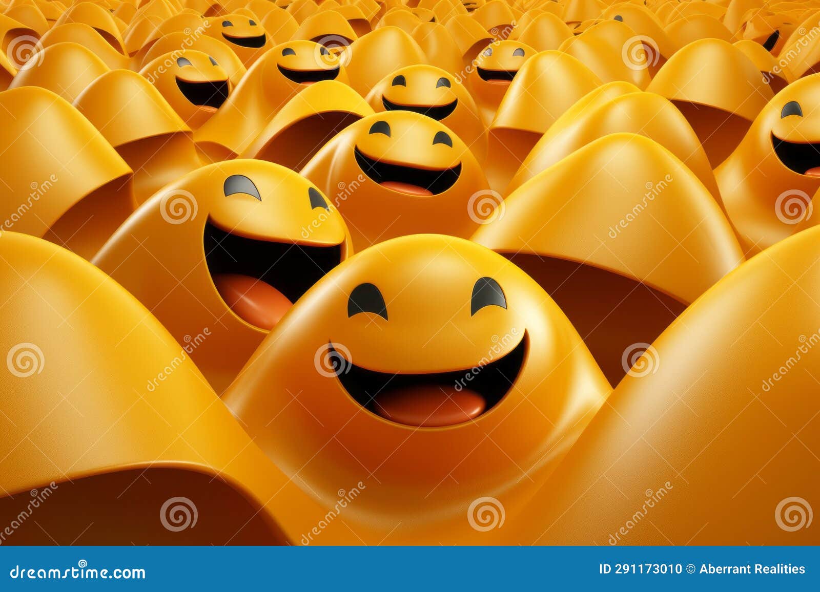 A Group of Yellow Smiley Faces in the Middle of an Orange Background ...