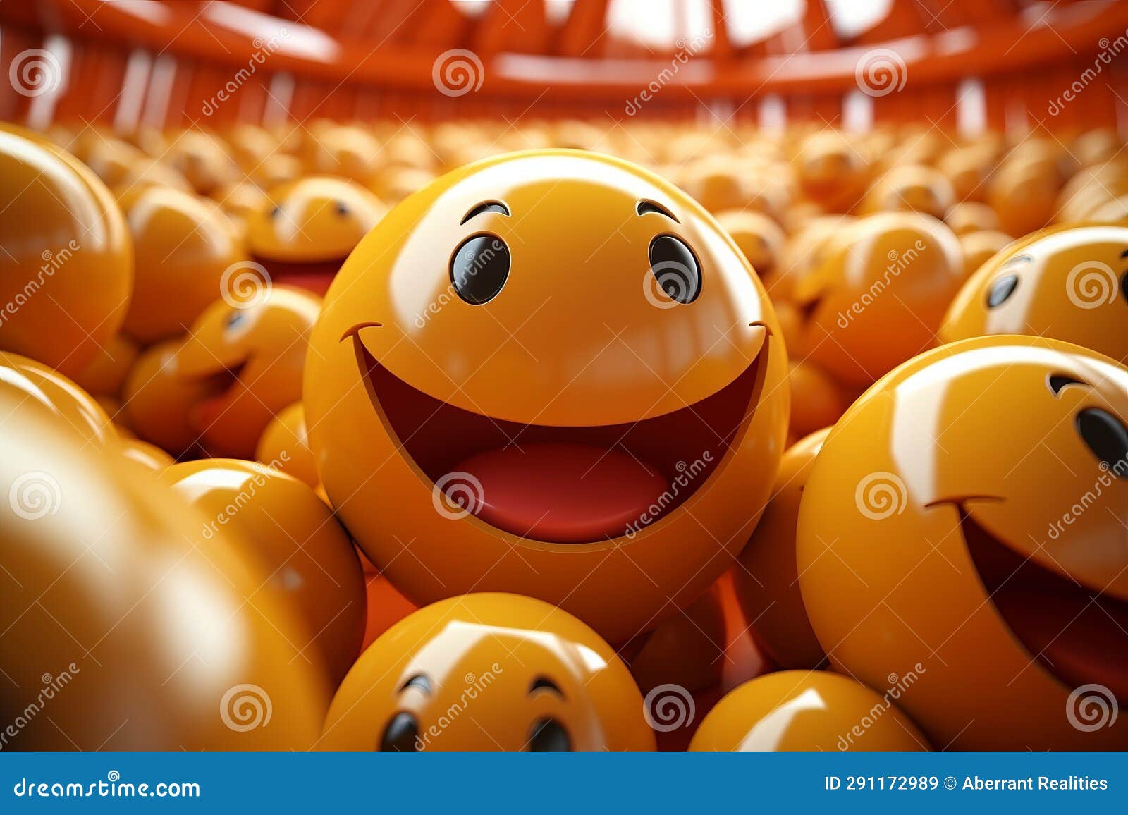 A Group of Yellow Smiley Faces are Surrounded by Other Smiley Faces ...